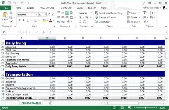 Free Personal Budget Planner Template For Excel