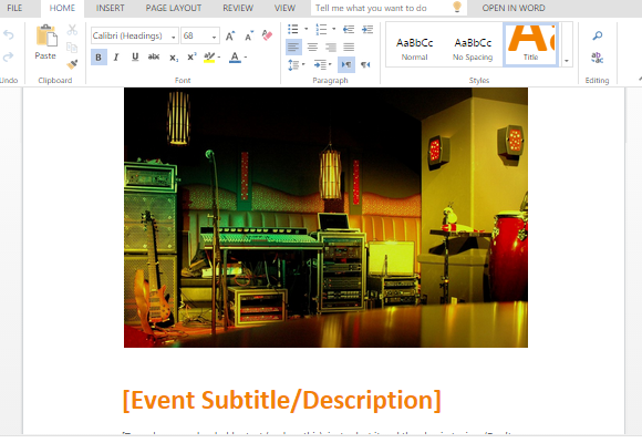 Party Event Announcement Template For Word