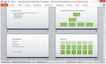 Free Business Project Plan Template for Microsoft PowerPoint