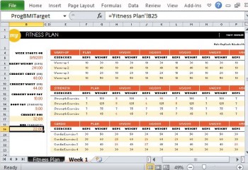 Free Fitness Plan Maker for Excel