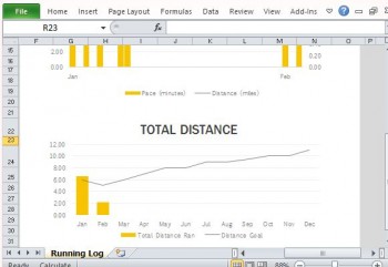 Free Running Log Template for Microsoft Excel