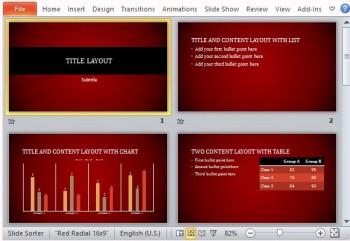 Awesome Radial Lines PowerPoint Template