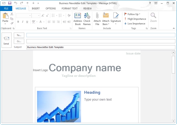 Outlook Newsletter Template Free TUTORE ORG Master Of Documents