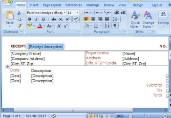 How To Create Instant Receipts in Microsoft Word