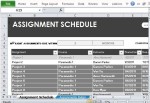 Free Assignment Schedule Tracker for Excel