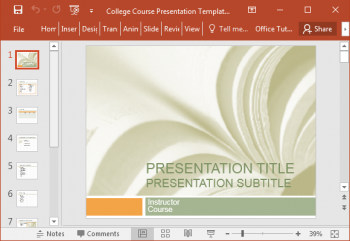 College Syllabus Presentation Template for PowerPoint