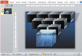 Animated Cube PowerPoint Template