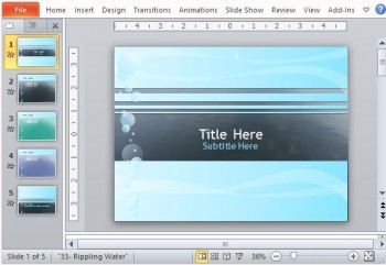 Rippling Water PowerPoint Template
