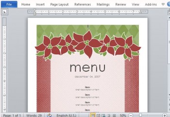 How To Create Printable Menus in Microsoft Word