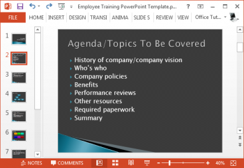 Free Employee Training Presentation Template for PowerPoint