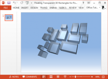 Free 3D Floating Cubes PowerPoint Template