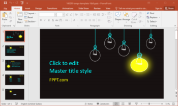Free Hanging Lamps PowerPoint Template