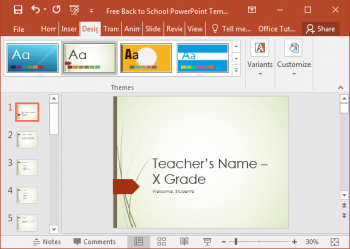 Free Back to School Template for PowerPoint