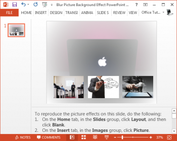 Free Blur Picture Effect PowerPoint Template