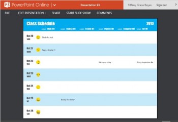 Free PowerPoint Template for Making Class Schedules