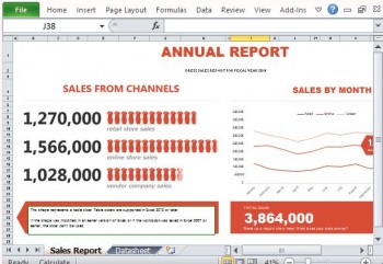 Sales Report Infographic Template for Excel 2013