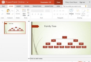 Widescreen PowerPoint Template for Making Family Trees