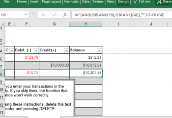 Bank Cheque History Log Template for Excel