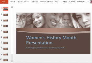 Free Women's History Month Template for Microsoft PowerPoint