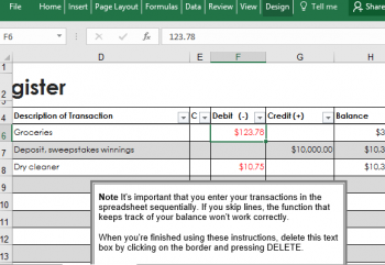 Bank Cheque History Log Template for Excel