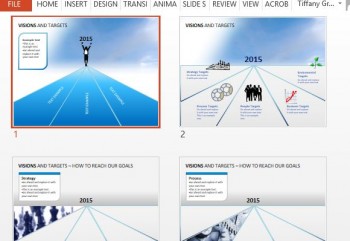 Vision And Targets PowerPoint Template