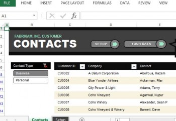 Customer Contact List Excel Template