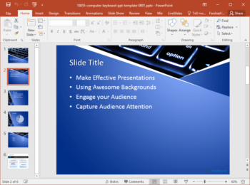 Free Computer Keyboard PowerPoint Template