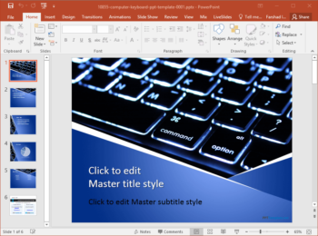 Free Computer Keyboard PowerPoint Template
