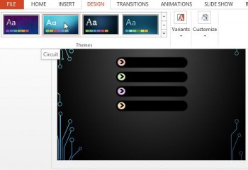 Textbox Buttons PowerPoint Template
