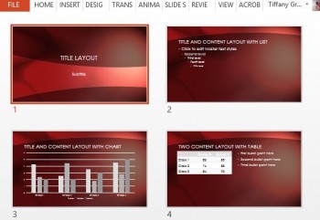 Free Crimson PowerPoint Template