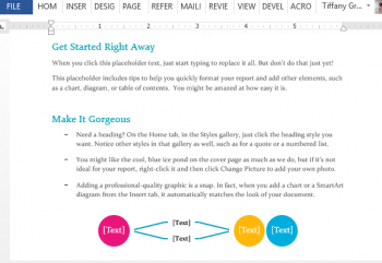 Student Report with Cover Photo Template for Word