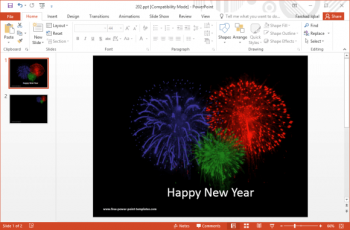 Free New Year Fireworks PowerPoint Templates