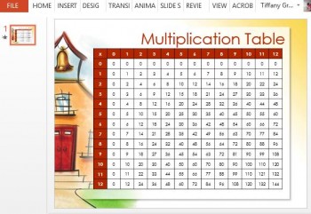 Math Table Template for PowerPoint