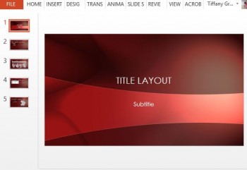 Free Crimson PowerPoint Template