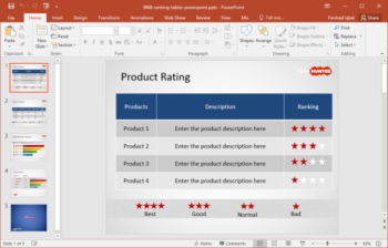Free Rating Stars PowerPoint Template