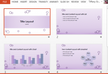 Free Purple Water Bubbles PowerPoint Template