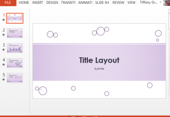 Free Purple Water Bubbles PowerPoint Template