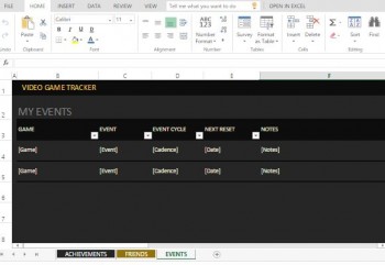 How to Track Video Game Stats in Excel