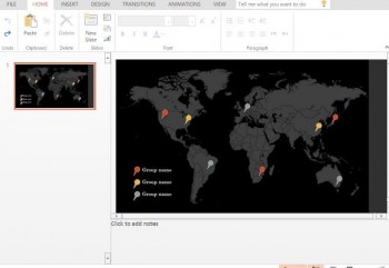 World Map Infographic PowerPoint Template