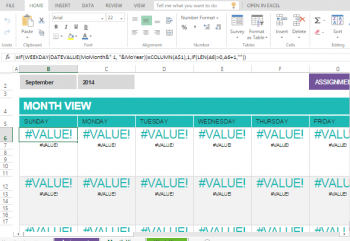 Assignment Planner Excel Template