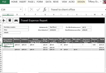 Traveling Expense Calculator for Excel