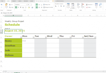 Free Excel Templates for Making Group Schedules